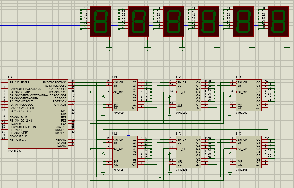 PIC Đồng hồ led 7 đoạn