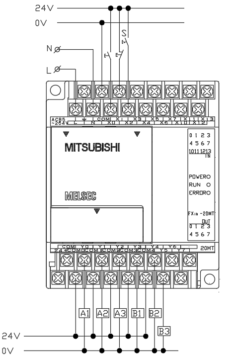 Chạy hai chế độ trên 2 hệ thống (PLC MITSUBISHI)
